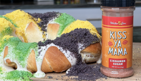 Kiss Ya Mama Cream Cheese King Cake - Slap Ya Mama